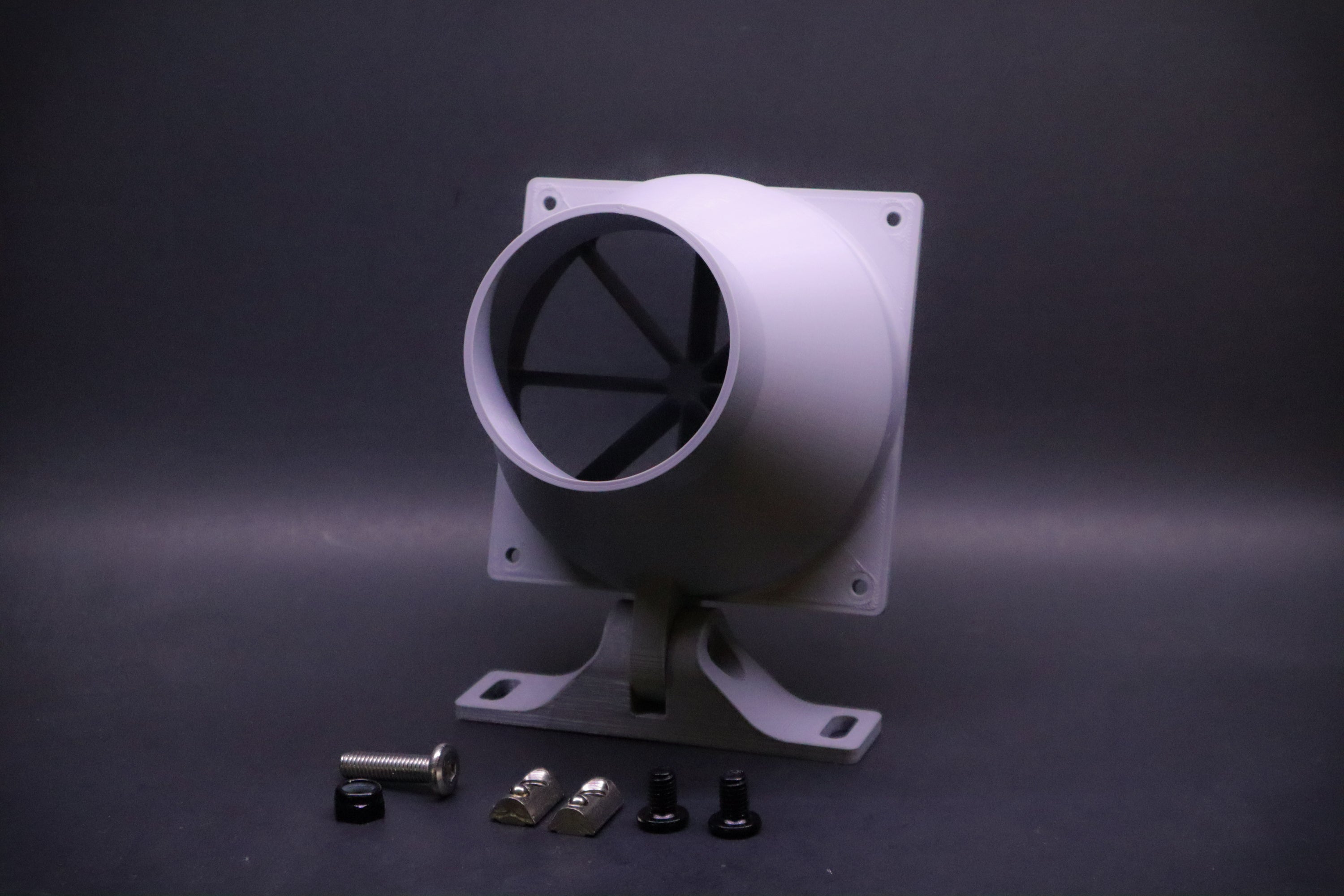 Adjustable 120mm Fan to 3"(75mm) Duct Adapter + Mount for SIM Racing A ...