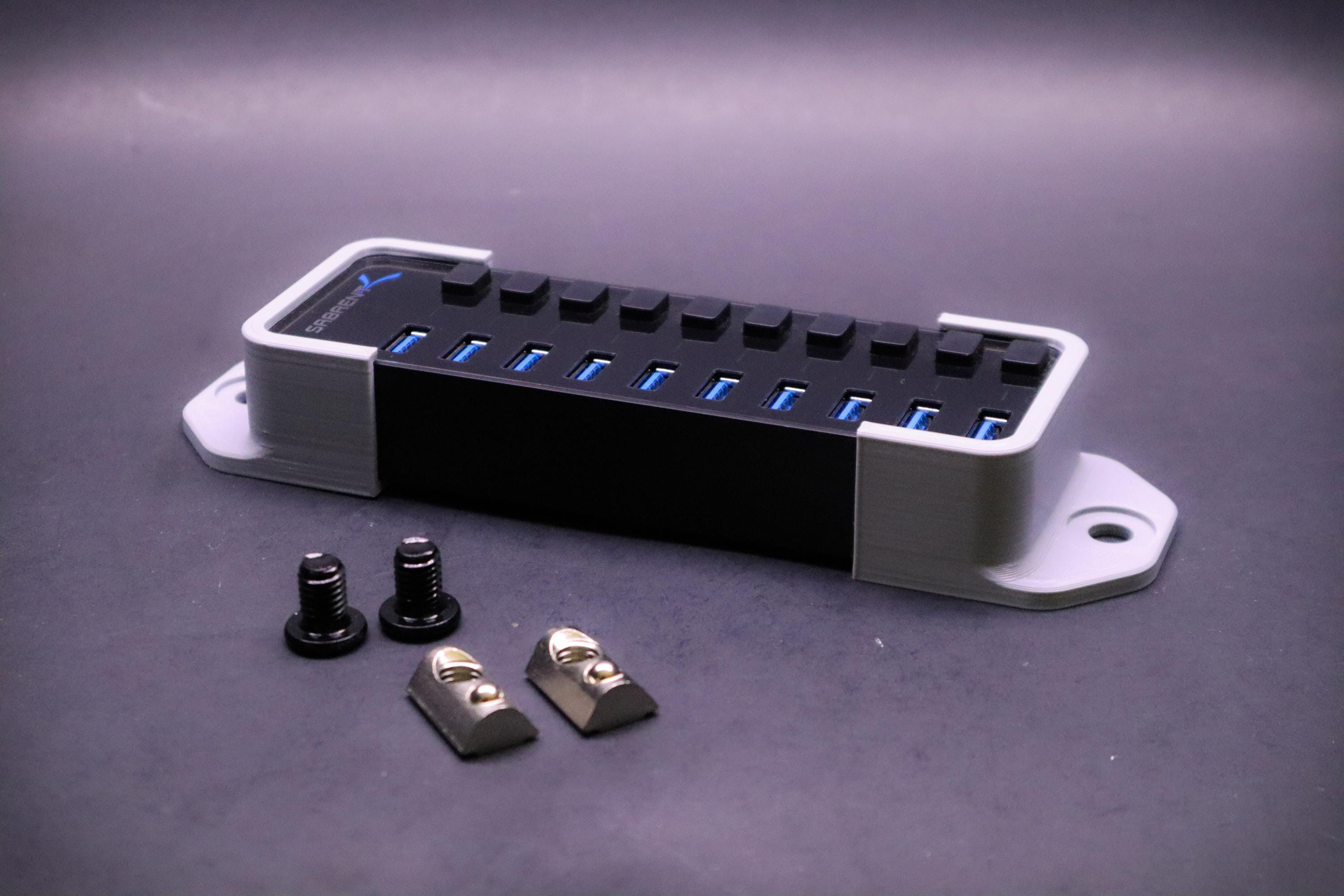 Sabrent USB Hub Mount for SIM Racing Aluminum Profile Rig 8020, 20 ser ...